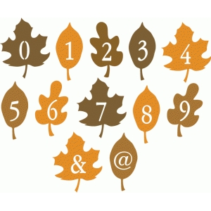 Silhouette Design Store - View Design #69775: fall leaf alphabet ...