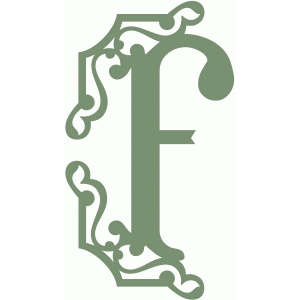 Silhouette Design Store - View Design #55585: fancy letter f