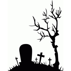 Silhouette Design Store - View Design #89126: halloween creepy graveyard