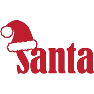 Silhouette Design Store - View Design #23436: santa word with hat