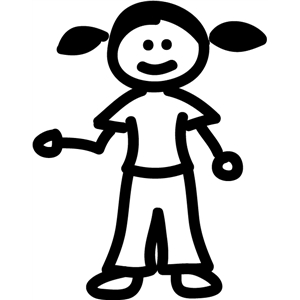 Silhouette Design Store - View Design #24136: stick figure girl