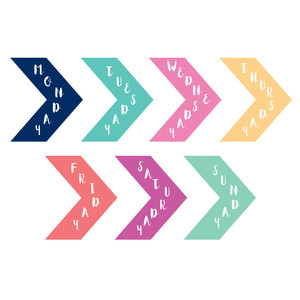 Silhouette Design Store - View Design #135446: days of the week chevrons