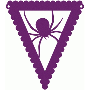 Silhouette Design Store - View Design #99146: halloween spider pennant