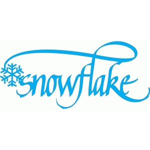 Silhouette Design Store - View Design #51356: snowflake word - calligraphy