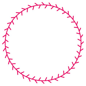 Silhouette Design Store - View Design #199027: baseball stitch circle frame