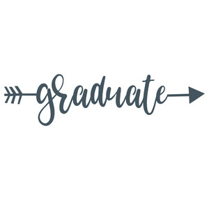 Silhouette Design Store - View Design #207137: graduate word arrow