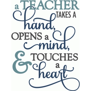 Silhouette Design Store - View Design #58237: teacher takes a hand ...