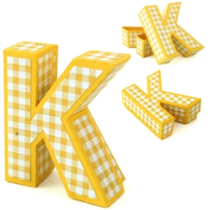 Silhouette Design Store - View Design #30047: 3d k letter box