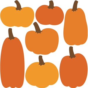 Silhouette Design Store - View Design #22357: 7 pumpkins