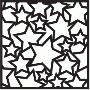 Silhouette Design Store - View Design #41187: stars screen 12x12