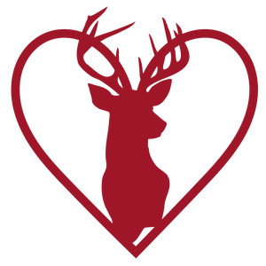 Silhouette Design Store - View Design #118508: stag head heart