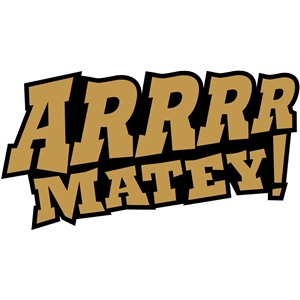 Silhouette Design Store - View Design #16108: pirate phrase - arrrr matey