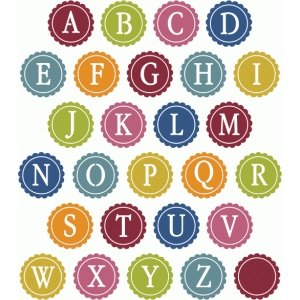 Silhouette Design Store - View Design #57728: scallop circle stencil ...