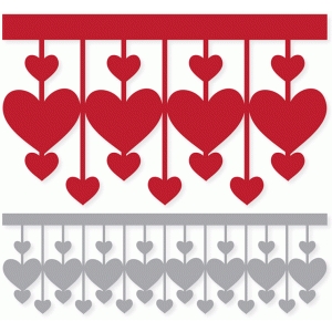 Silhouette Design Store - View Design #74138: heartstrings border 2