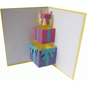 Silhouette Design Store - View Design #75538: pop up present card