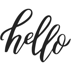 Silhouette Design Store - View Design #137948: hello script