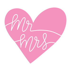 Silhouette Design Store - View Design #188548: mr. & mrs. in heart