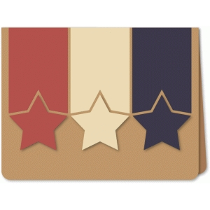 Silhouette Design Store - View Design #78958: stars & bands trio a6 card