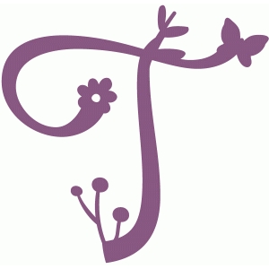 Silhouette Design Store - View Design #58968: spring letter t