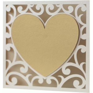 Silhouette Design Store - View Design #74878: 5x5 heart flourish card