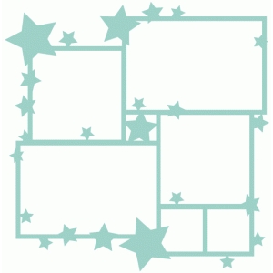 Silhouette Design Store - View Design #61688: star collage frame