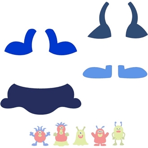 Silhouette Design Store - View Design #21709: build-a-monster: feet