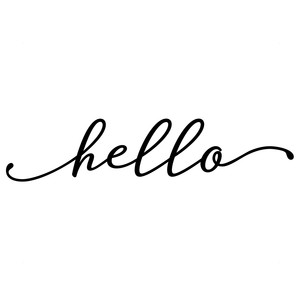 Silhouette Design Store - View Design #152119: hello script