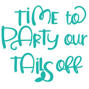 Silhouette Design Store - View Design #270119: mermaid vibes - party tails