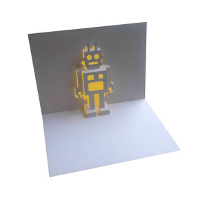 Silhouette Design Store - View Design #173839: robot popup card