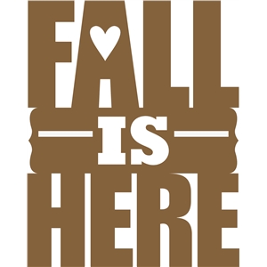 Silhouette Design Store - View Design #21739: fall is here phrase