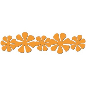 Silhouette Design Store - View Design #2359: flowers 70s border