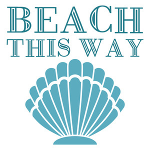 Silhouette Design Store - View Design #266769: beach this way sign