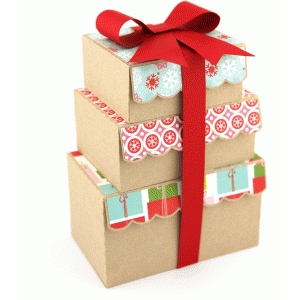 Silhouette Design Store - View Design #52489: 3 stacking boxes with bow