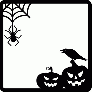 Silhouette Design Store - View Design #67799: halloween frame