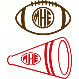 Silhouette Design Store - View Design #82499: custom football & cheer ...
